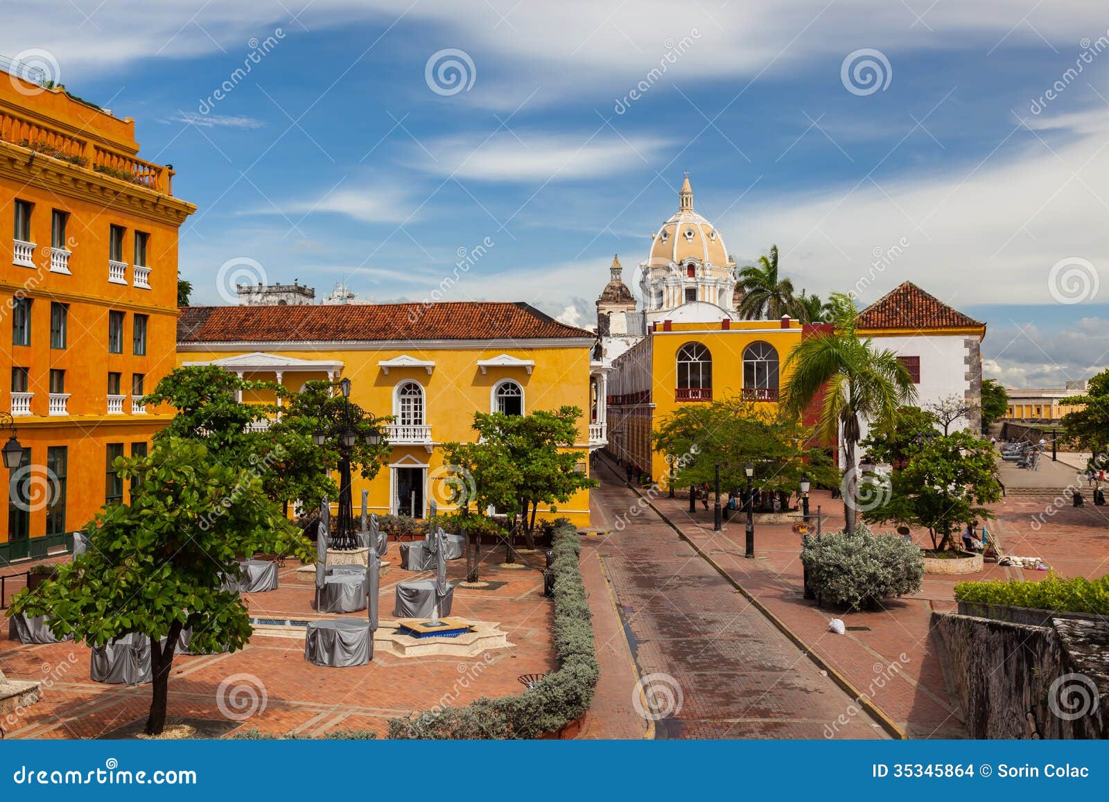 Carthagène, Colombie photo stock. Image du coloré, vieux - 35345864