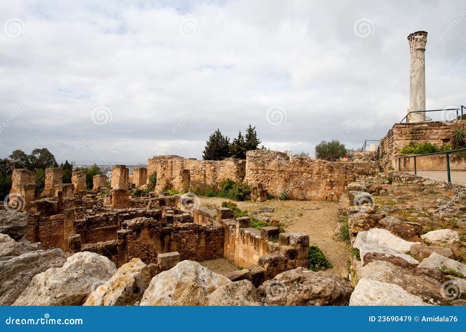 Byrsa In Carthage Tunisia. Urban Phases Of The Hill Of Byrsa Stock ...