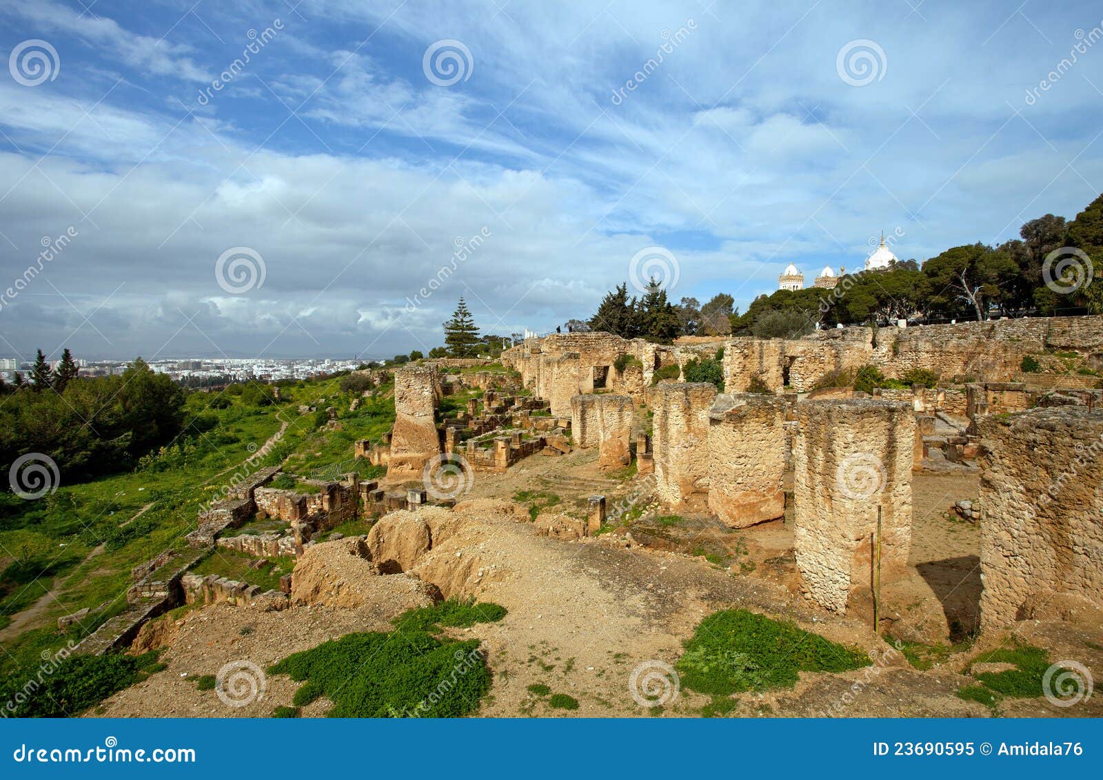 Byrsa In Carthage Tunisia. Urban Phases Of The Hill Of Byrsa Stock ...