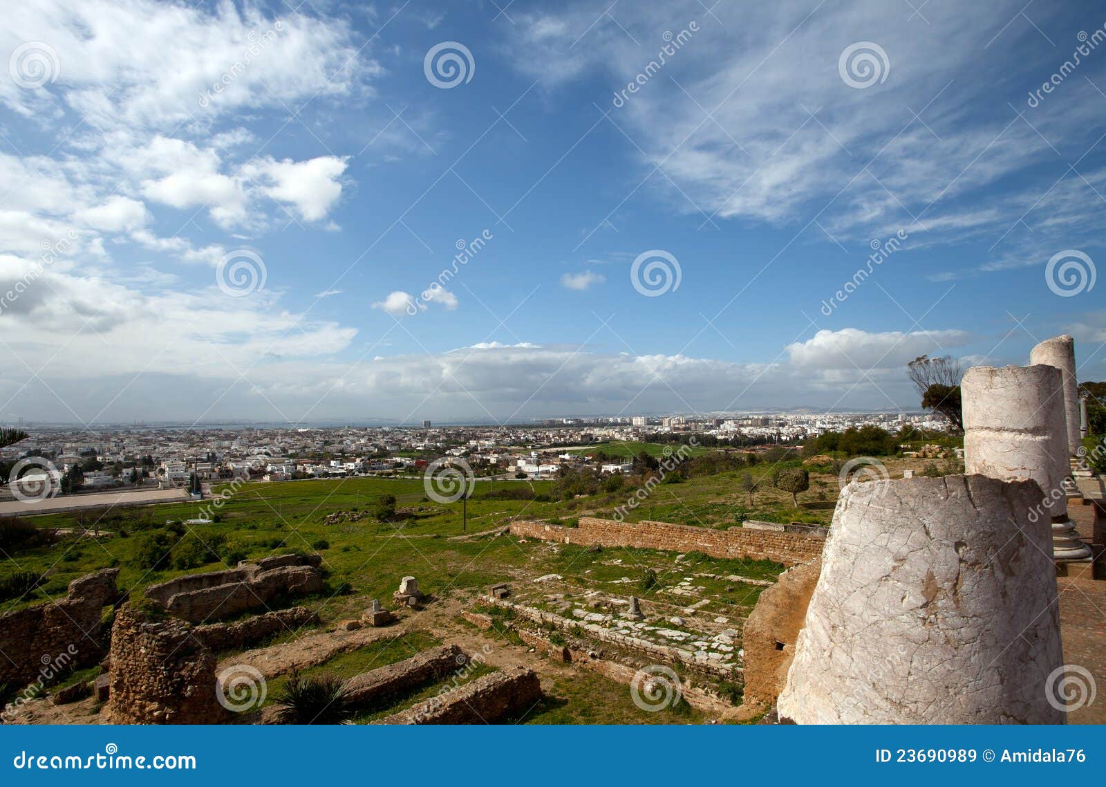 Byrsa In Carthage Tunisia. Urban Phases Of The Hill Of Byrsa Stock ...