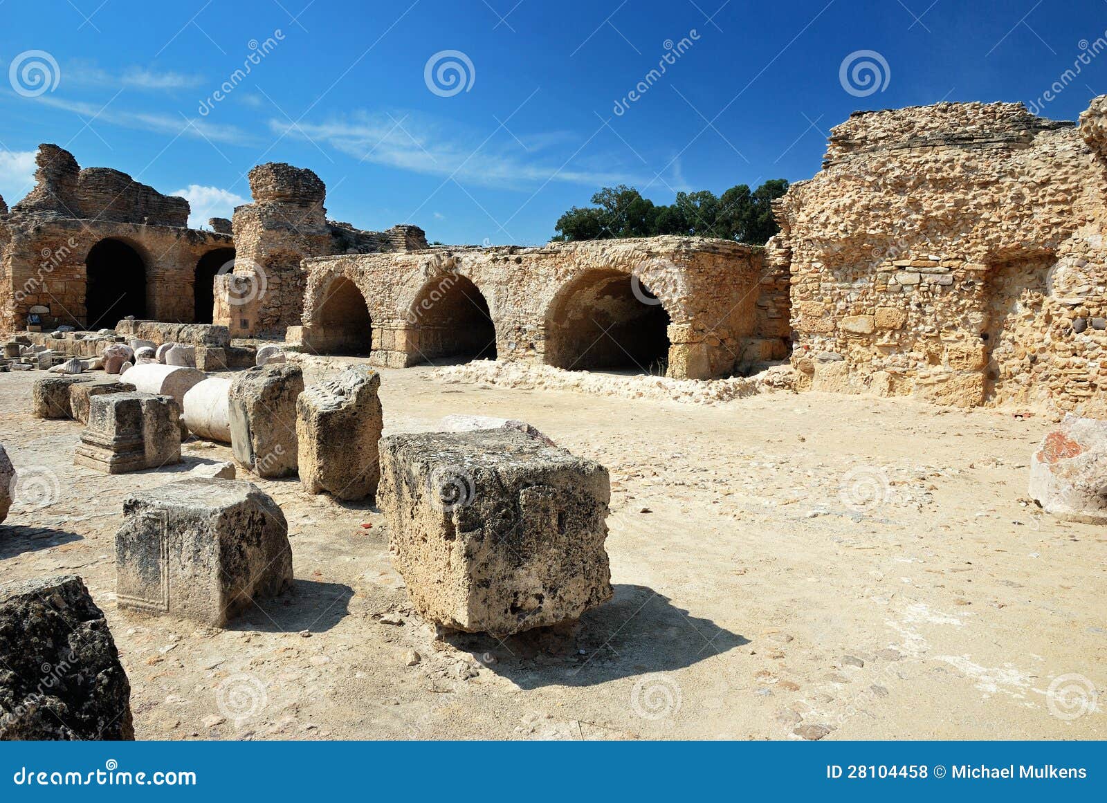 Carthage en Tunisie photo stock. Image du classique, marbre - 28104458