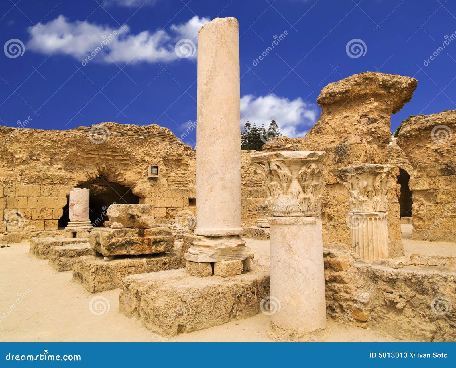 Carthage ruins stock image. Image of antique, africa, architecture ...