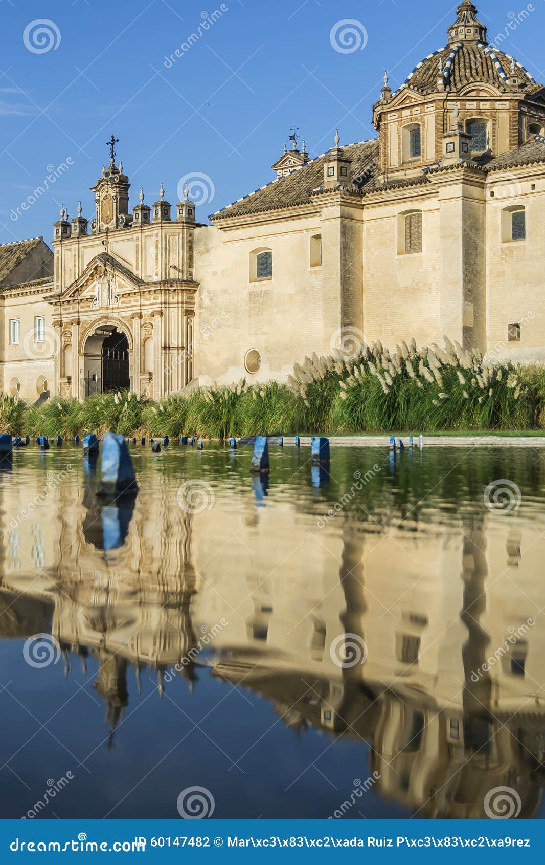 Carthusian Monastery in Seville Stock Photo - Image of tourism, pond ...
