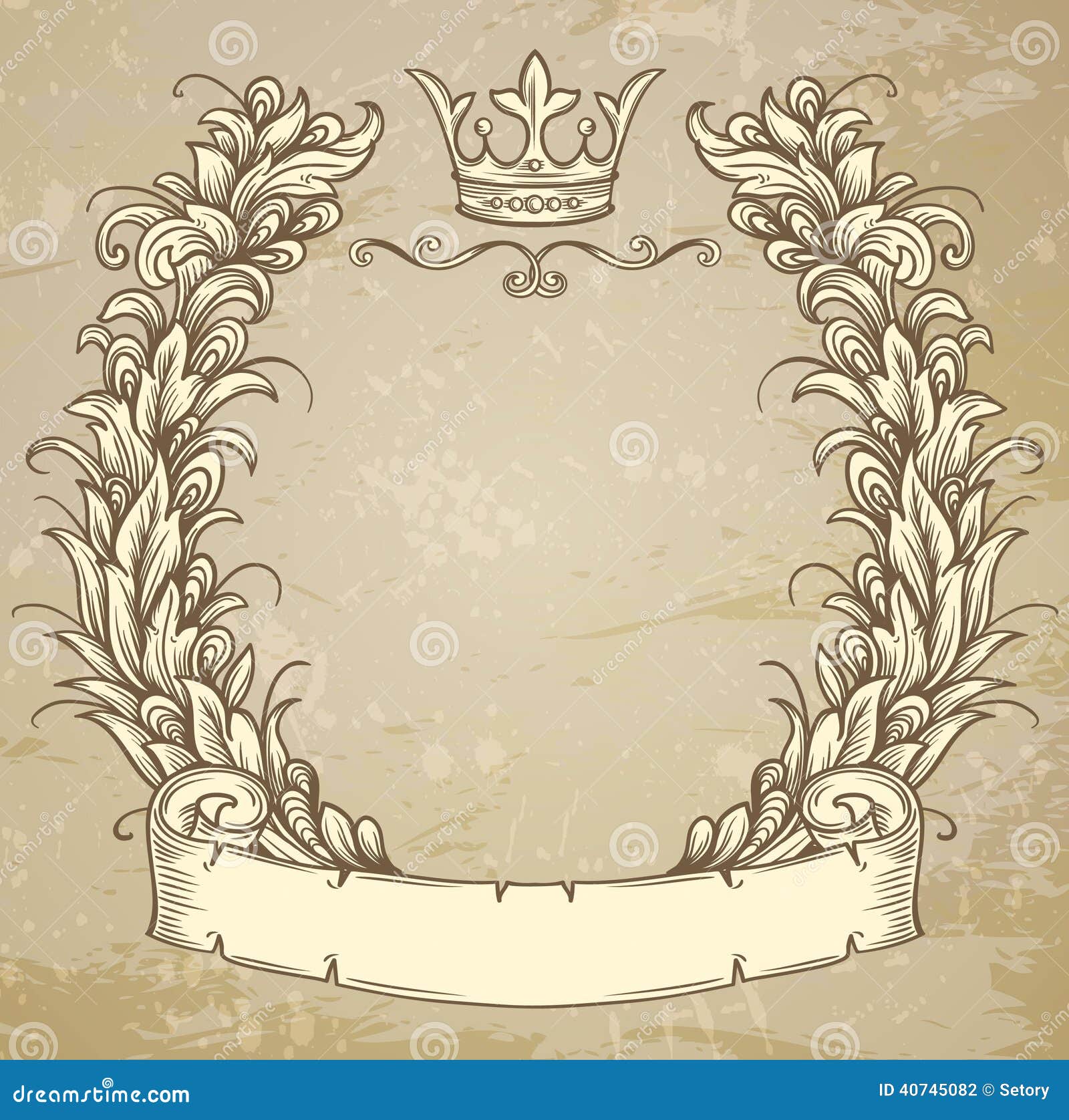 Cartiglio con il nastro illustrazione di stock. Illustrazione di inciso ...