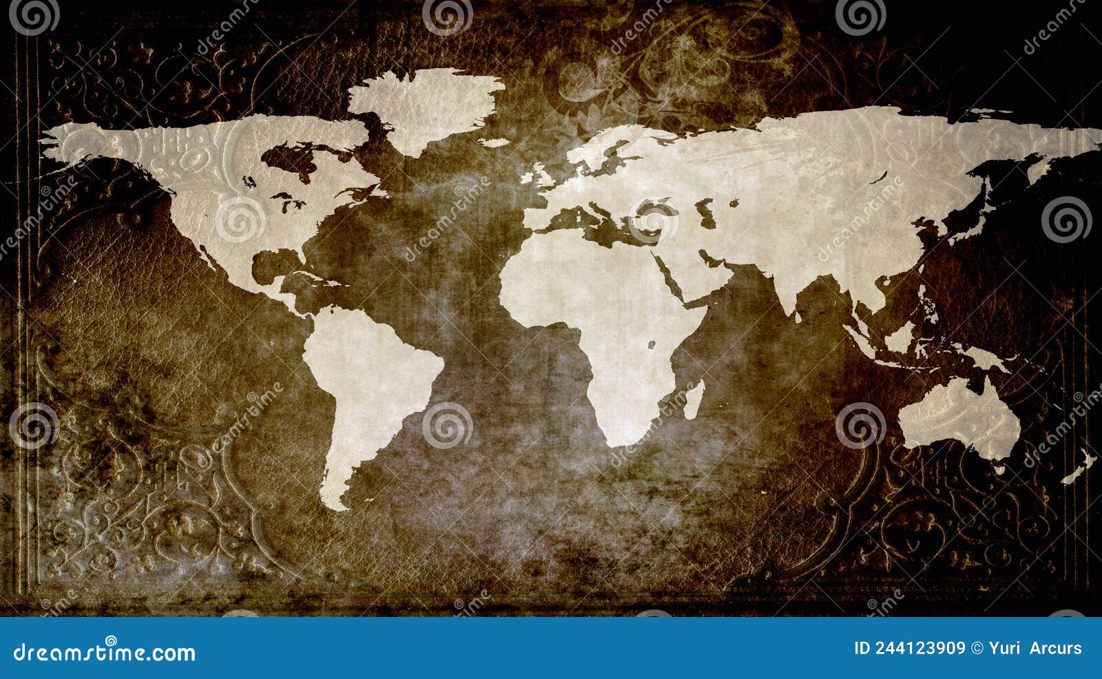 Cartographie Du Monde. Une Carte Du Monde. Image stock - Image du ...