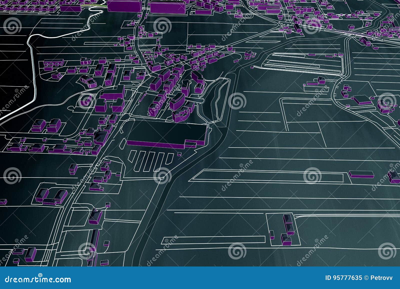 Cartography map city stock illustration. Illustration of guide - 95777635