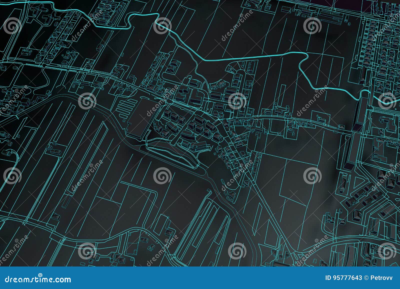 Cartography map city stock illustration. Illustration of detailed ...