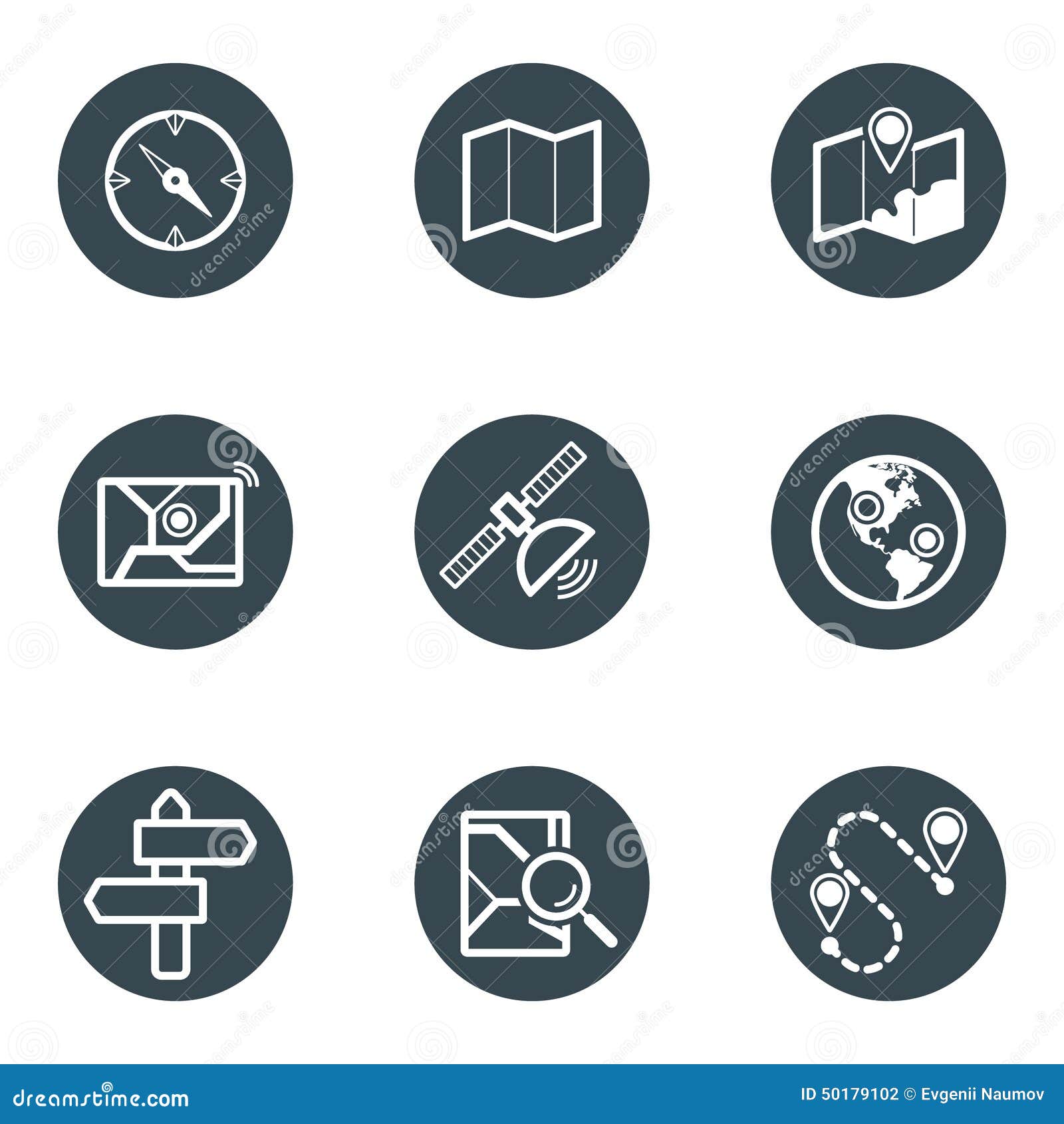 Cartography And Topography Icon Set. Maps Vector Illustration ... Cartography And Topography Icon Set. Maps Vector Illustration ...