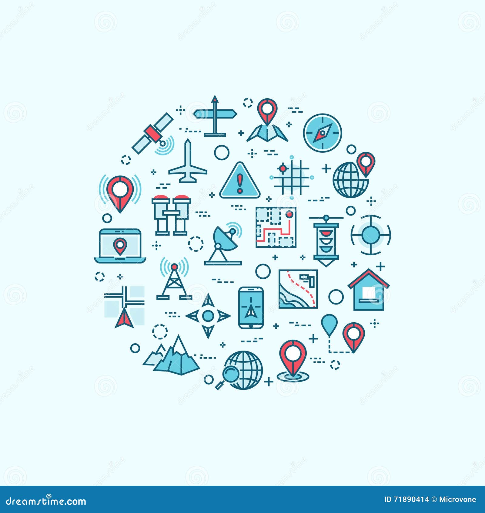 Cartography And Topography Icon Set. Maps Vector Illustration ... Cartography And Topography Icon Set. Maps Vector Illustration ...