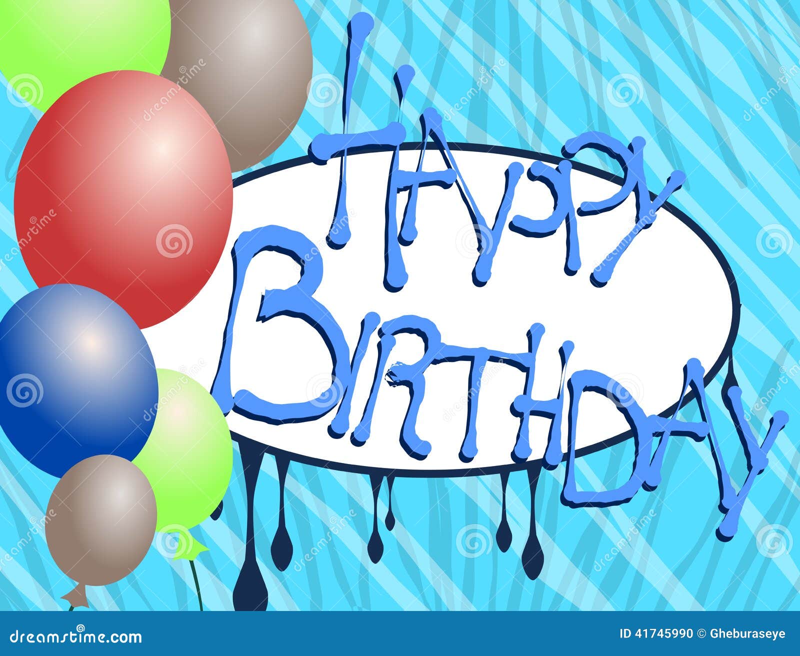 Cartolina D'auguri Di Buon Compleanno Illustrazione di Stock ...