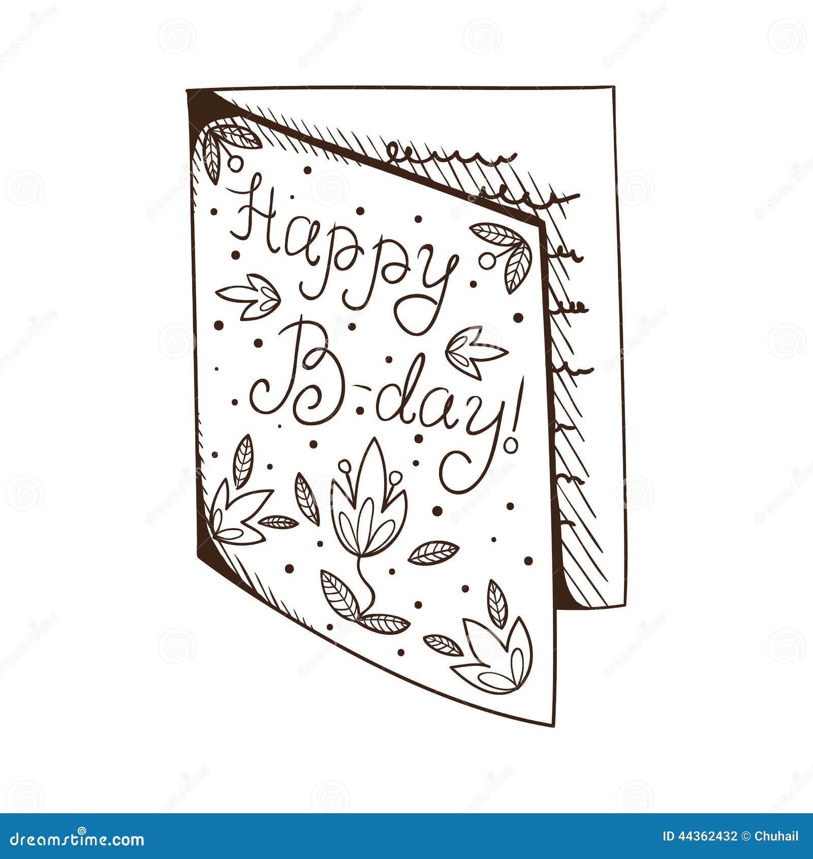 Cartolina D'auguri Per Il Compleanno Illustrazione Vettoriale ...