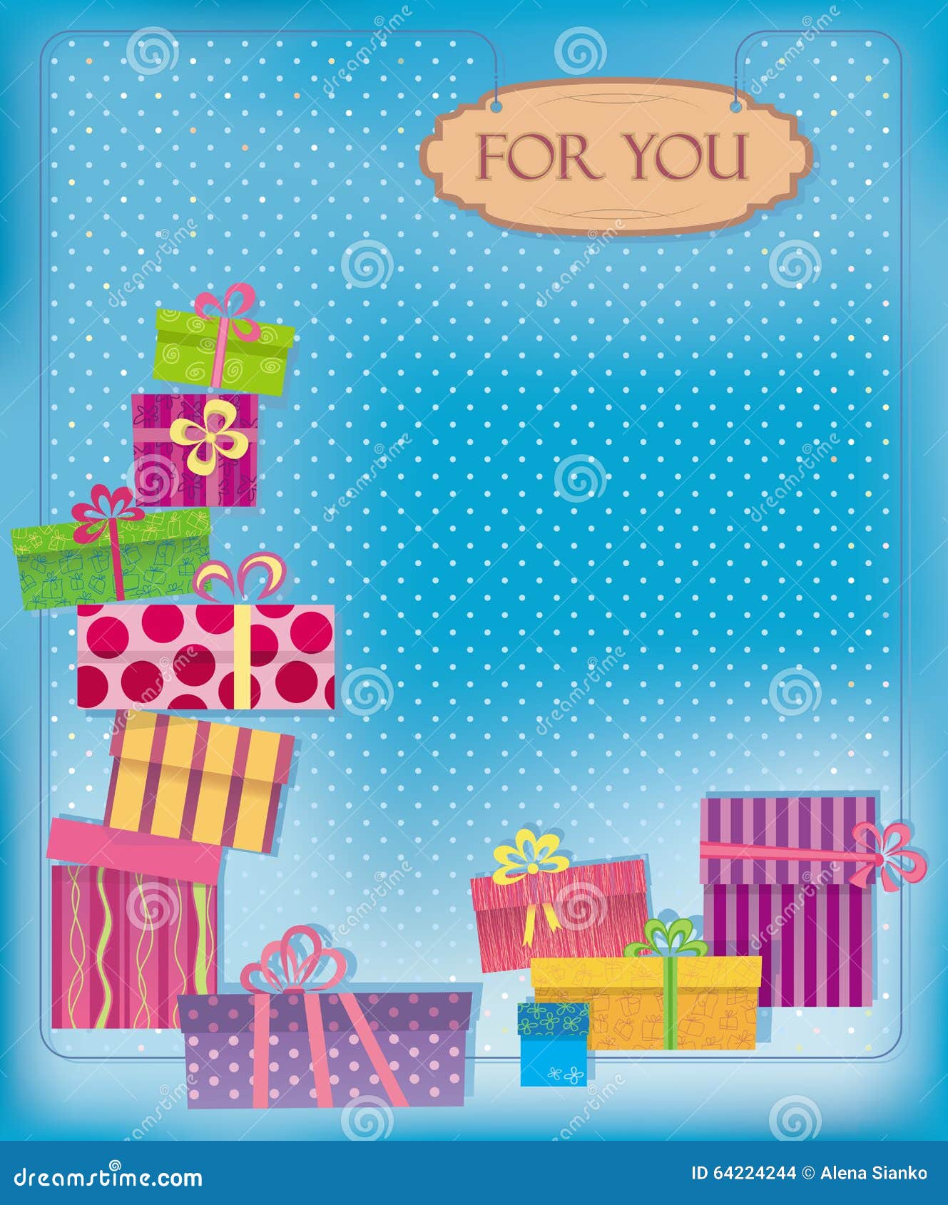 Cartolina D'auguri Su Un Fondo Blu in Un Punto Fine Illustrazione ... Cartolina D'auguri Su Un Fondo Blu in Un Punto Fine Illustrazione ...