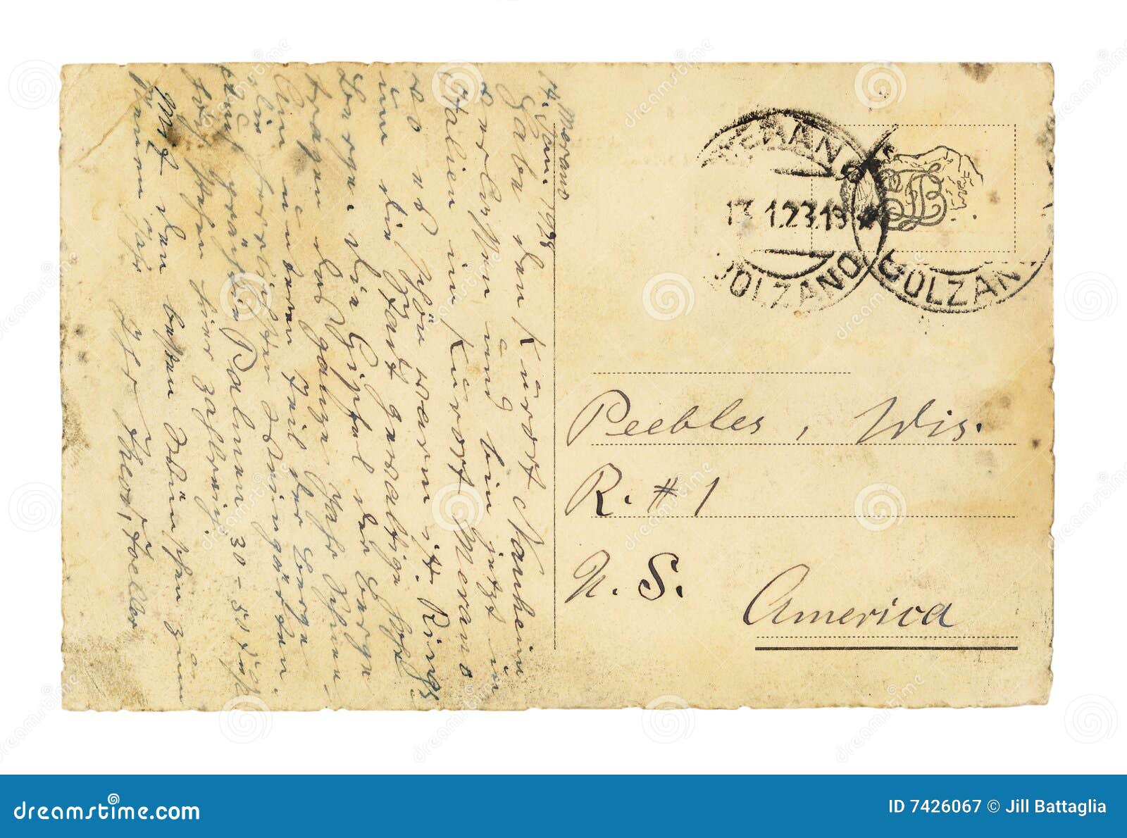 Cartolina dell'annata immagine stock. Immagine di scheda - 7426067