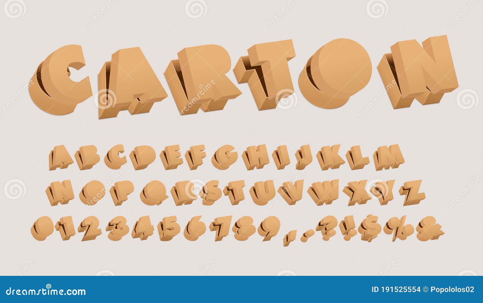 Carton Style Font Design, Alphabet Letters and Numbers, Eps10 Vector ...