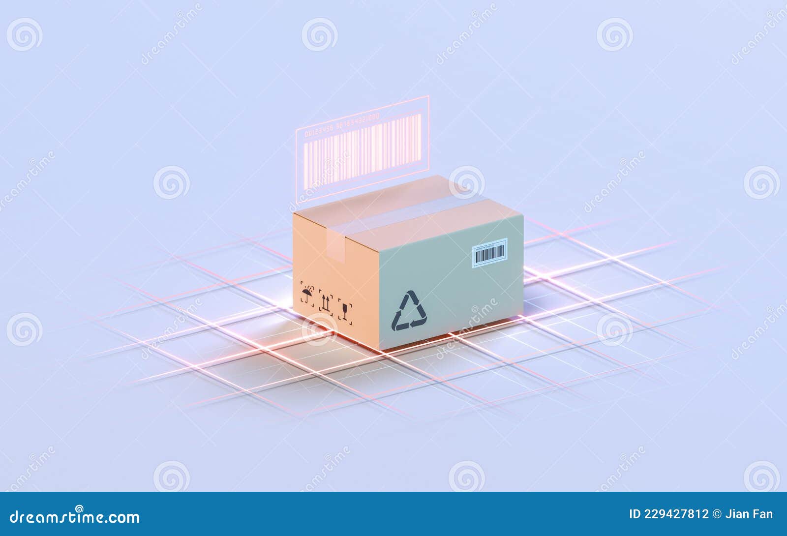 Carton and Bar Code, Commodity Inspection and Transportation, 3d ...