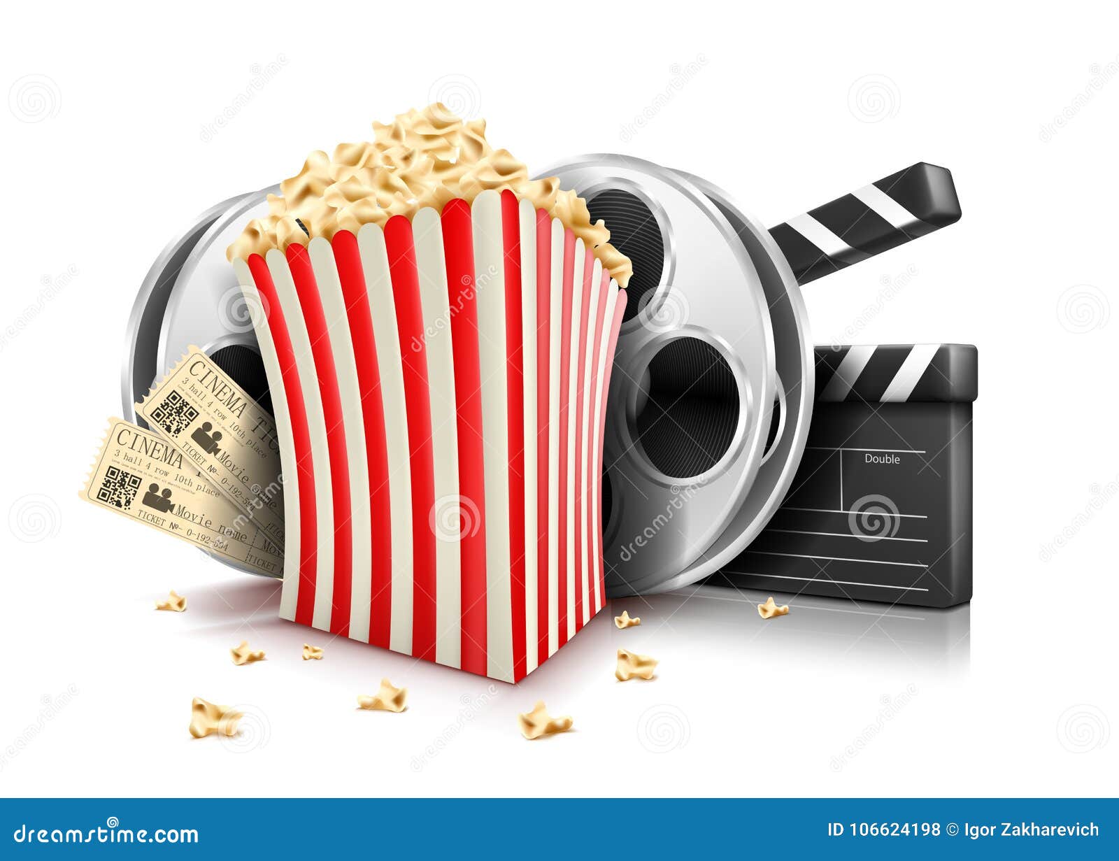 Carton Bowl Full Of Popcorn And Paper Glass Of Drink, Screen Texture ...