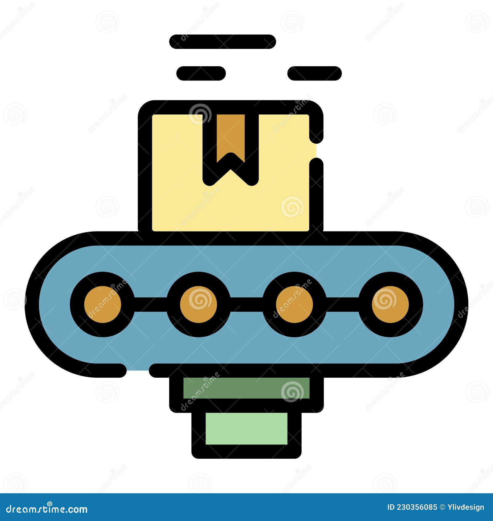 Carton Box Assembly Line Icon Color Outline Vector Stock Vector ...