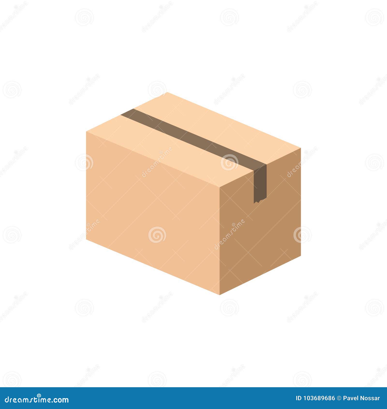 Carton box badge stock vector. Illustration of cardboard - 103689686