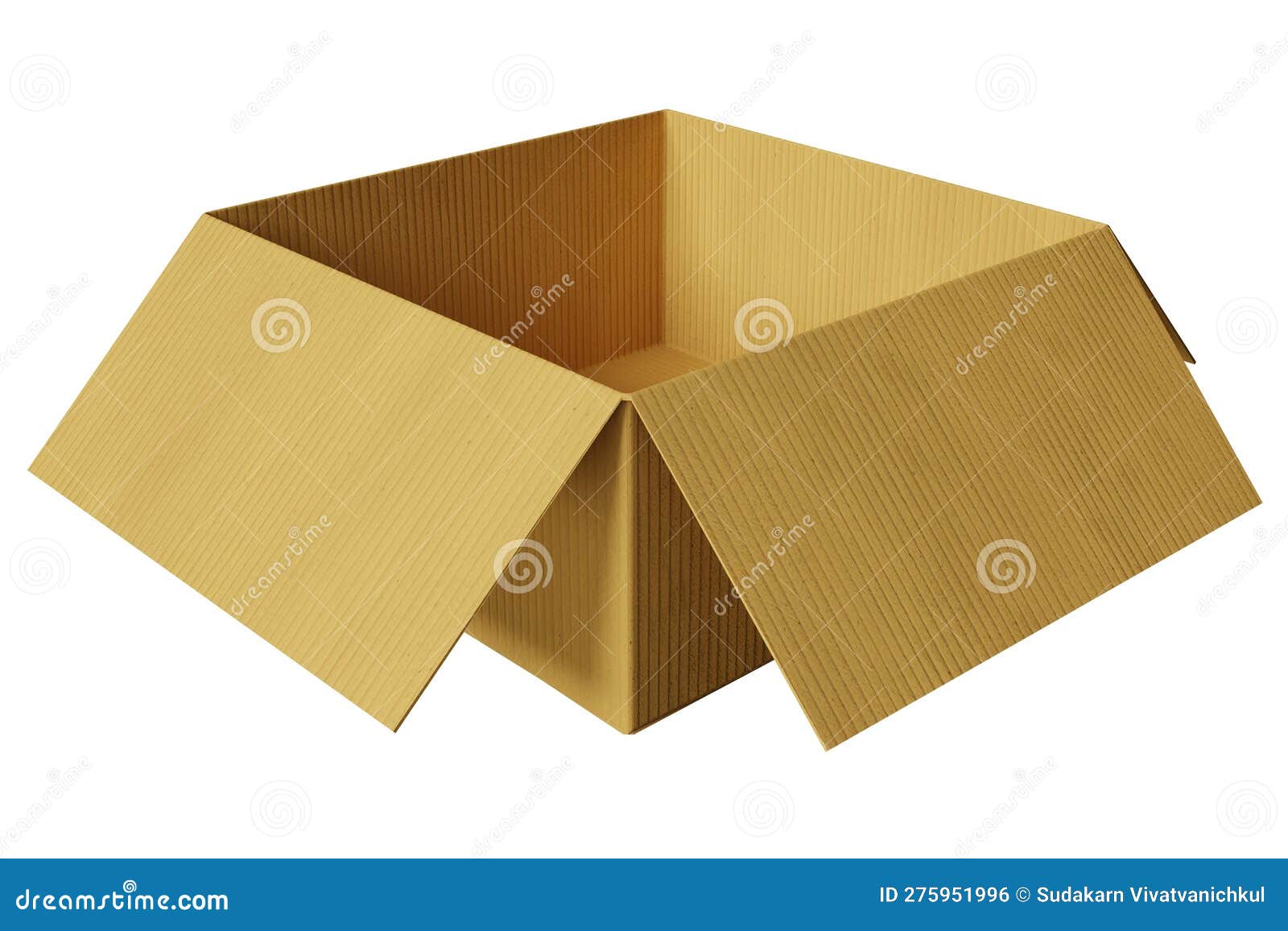Carton box. 3d rendering. stock photo. Illustration of realistic ...