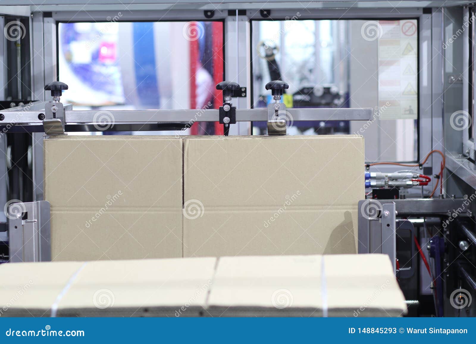 Carton / Box Erector Machine Stock Image - Image of standard, case ...
