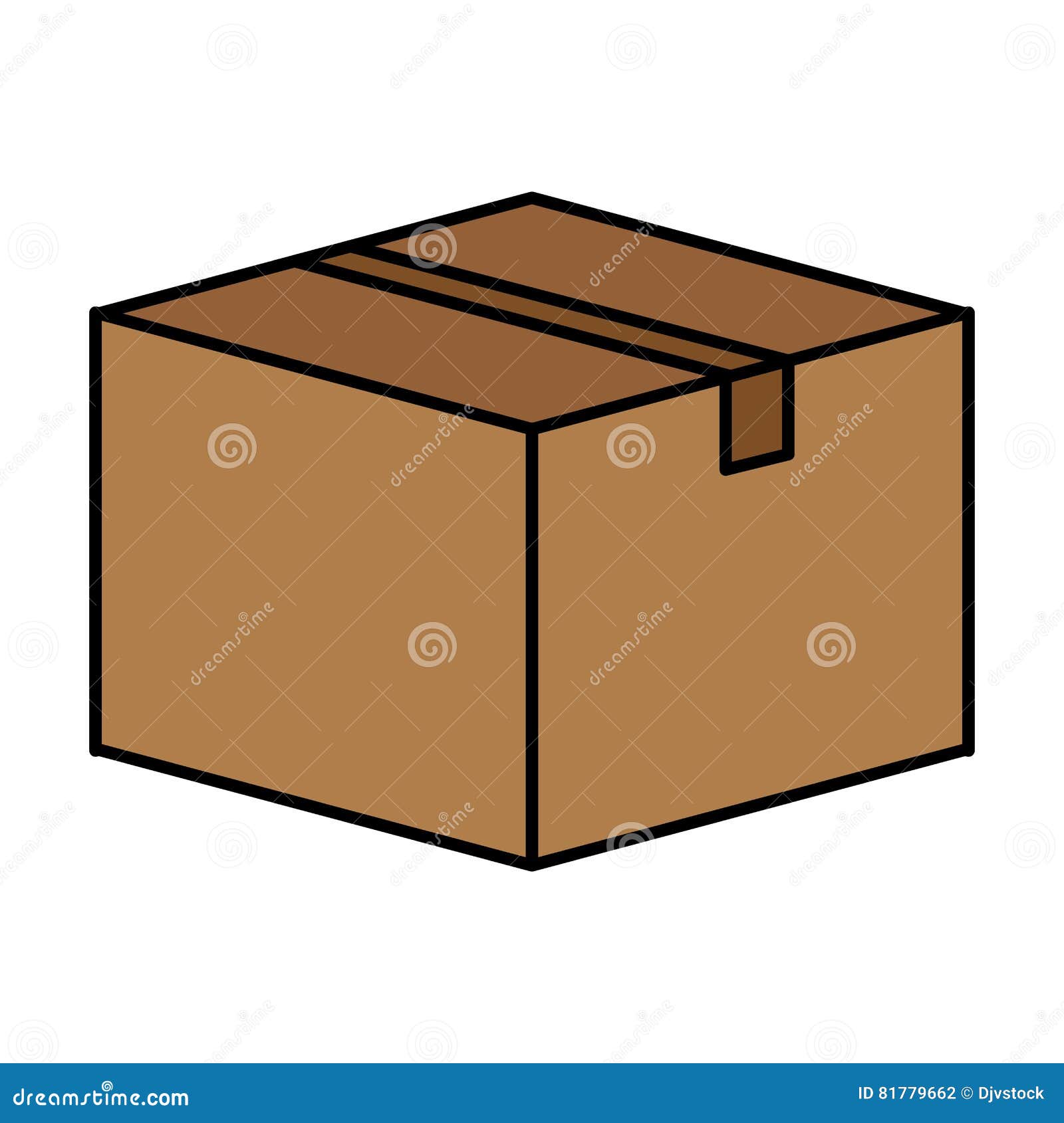 Carton box icon stock vector. Illustration of product - 81779662