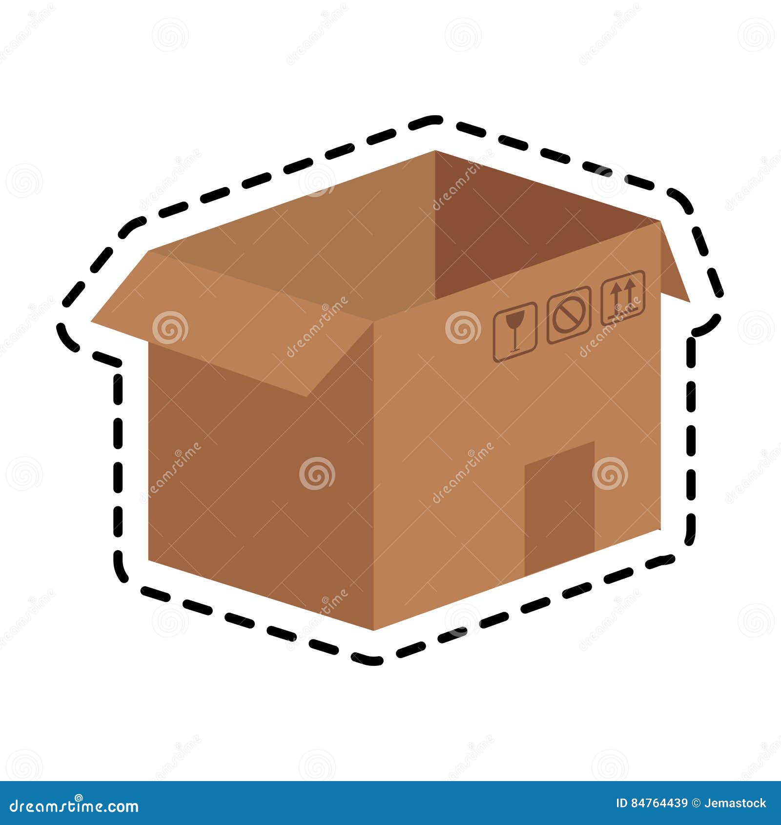 Carton box icon stock vector. Illustration of concept - 84764439