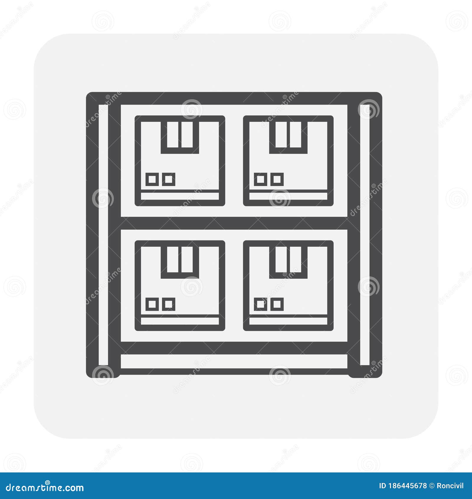 Carton box icon stock vector. Illustration of carton - 186445678