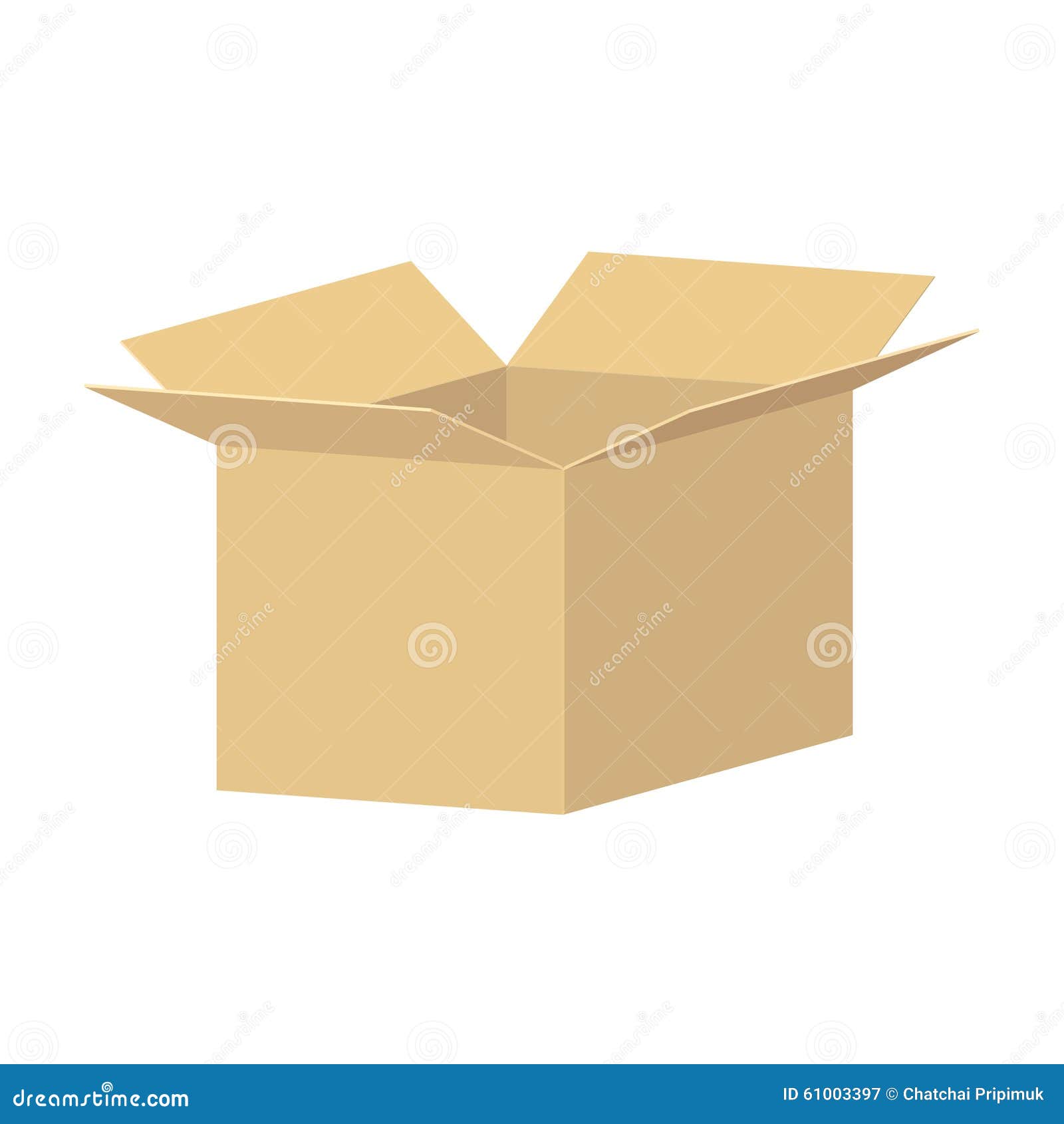 Carton box stock vector. Illustration of carton, open - 61003397