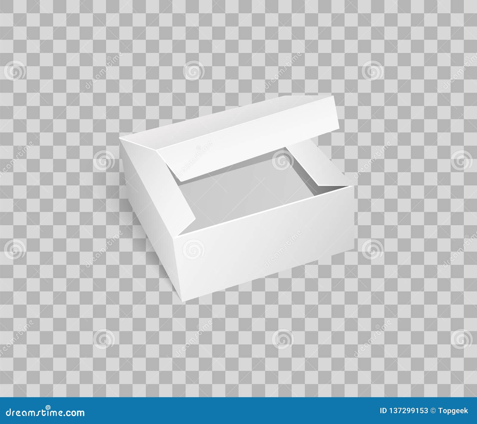 Carton Box with Open Top Empty Package Vector Stock Vector ...