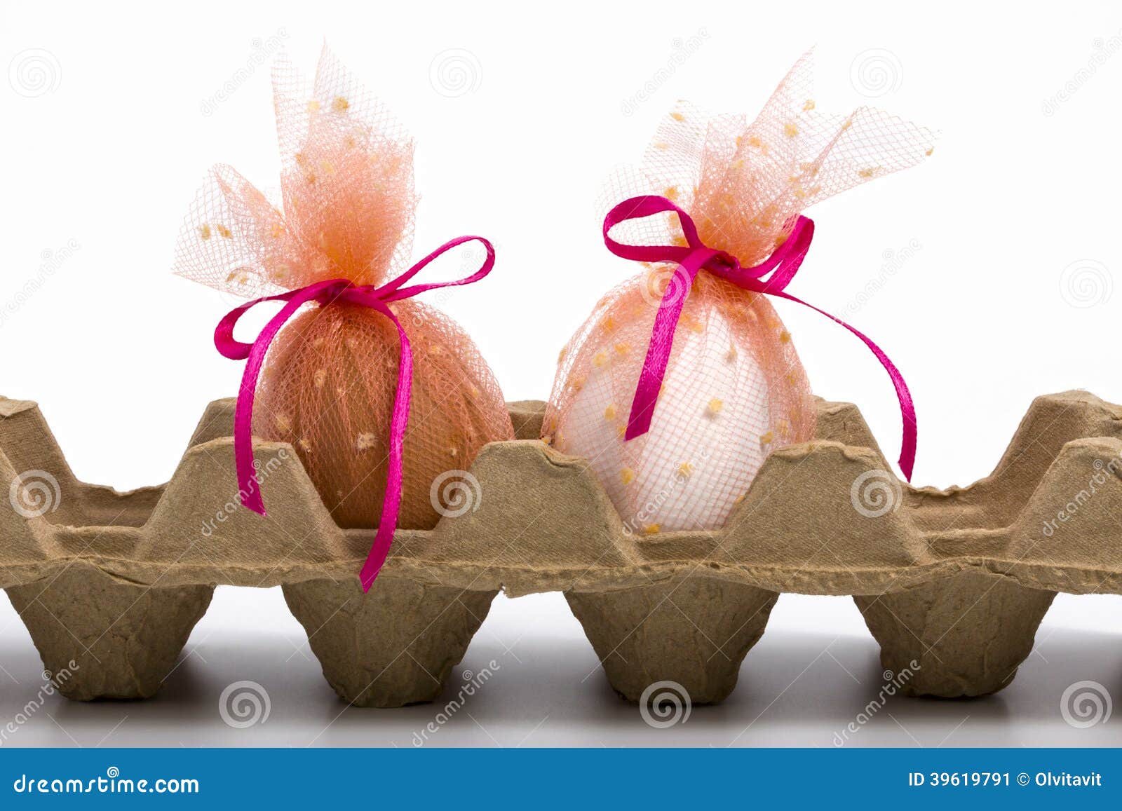Carton Box with Ornate Easter Eggs Stock Image - Image of ingredient ...