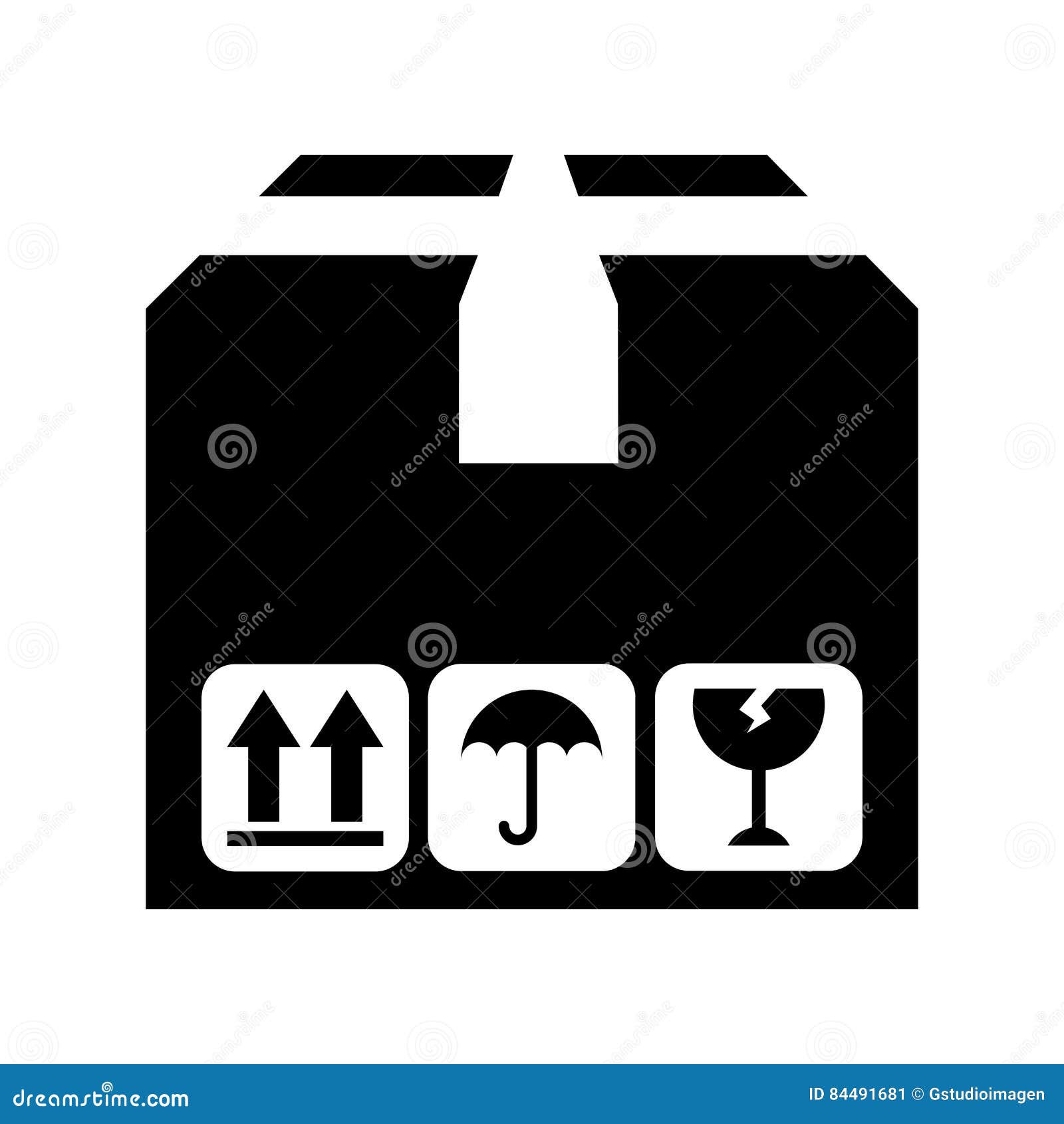 Carton box packing icon stock illustration. Illustration of symbol ...