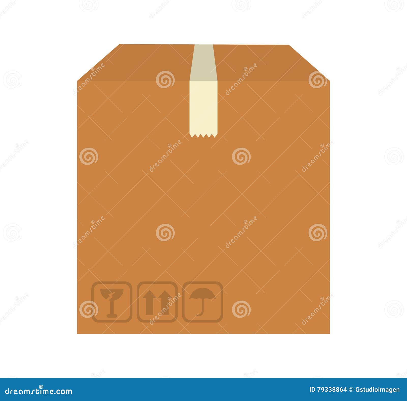 Carton Box Packing Isolated Icon Stock Illustration - Illustration of ...