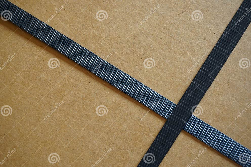 Carton box with straps stock image. Image of aged, paper - 92848403