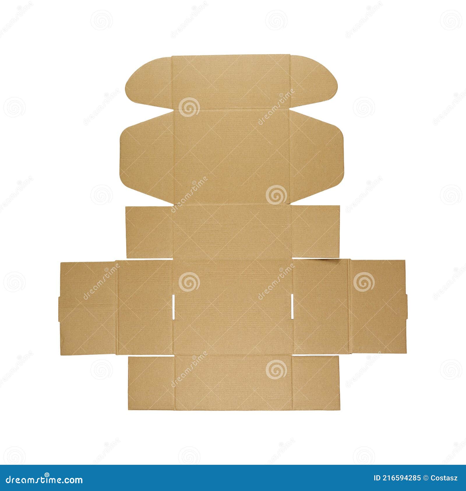 Carton box template stock image. Image of container - 216594285