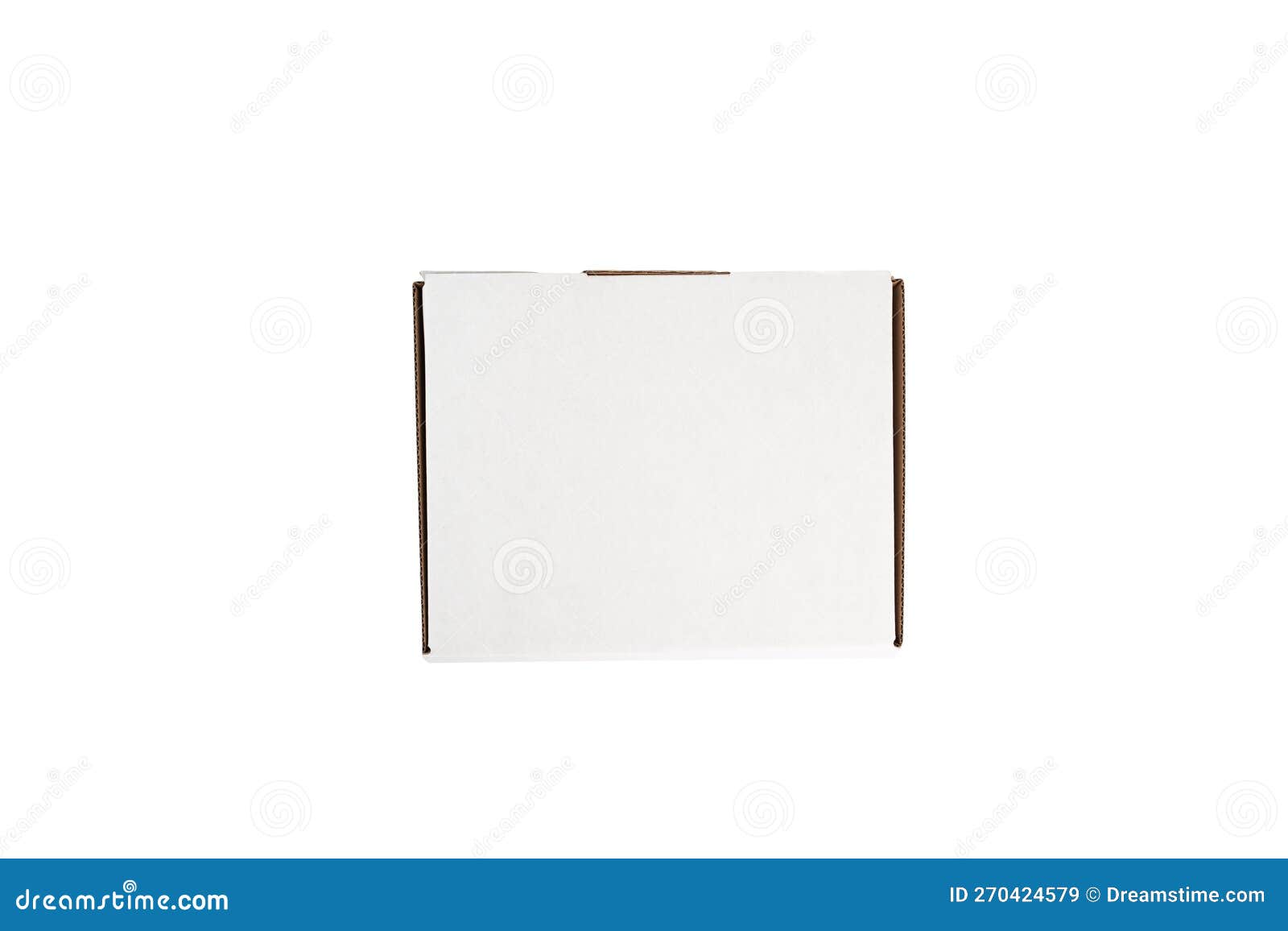 Carton Box Top View, Isolated White Cardboard Parcel Mockup Stock Image ...