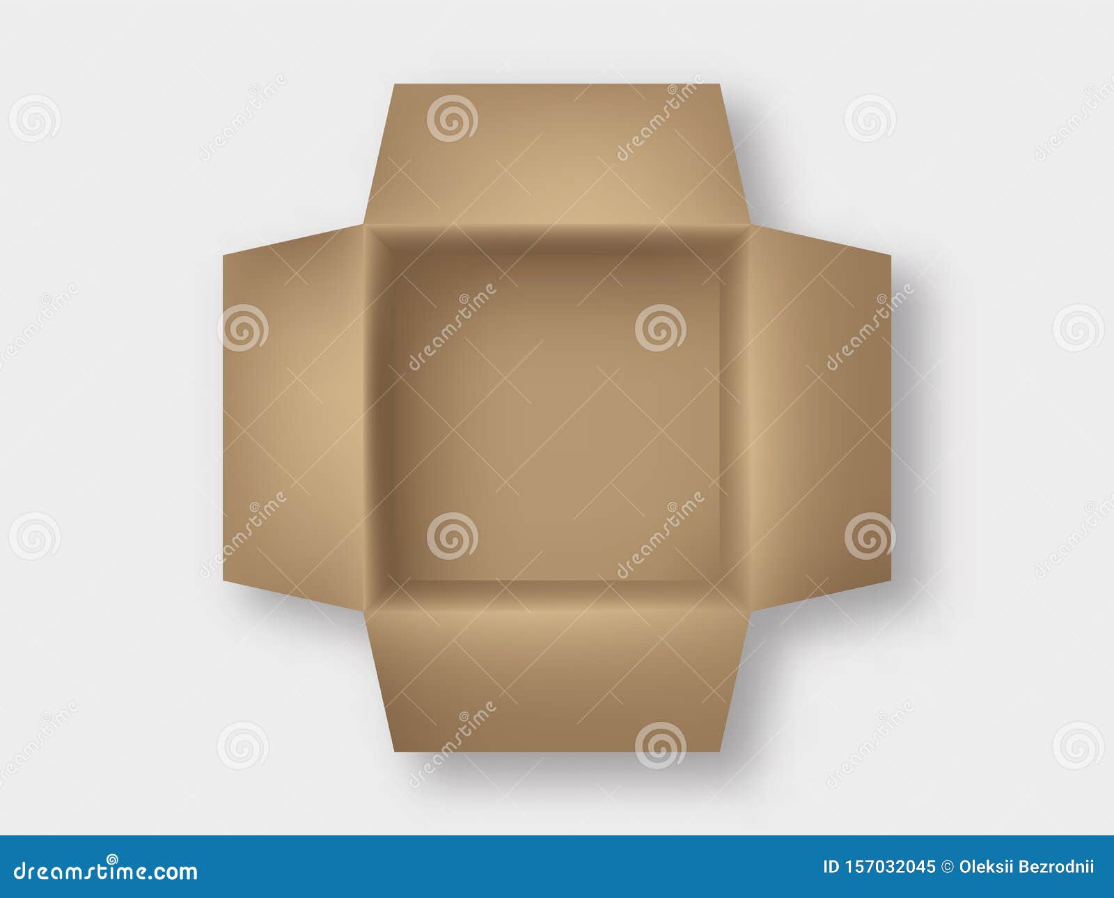 Carton Box Top View Vector . Stock Vector - Illustration of container ...