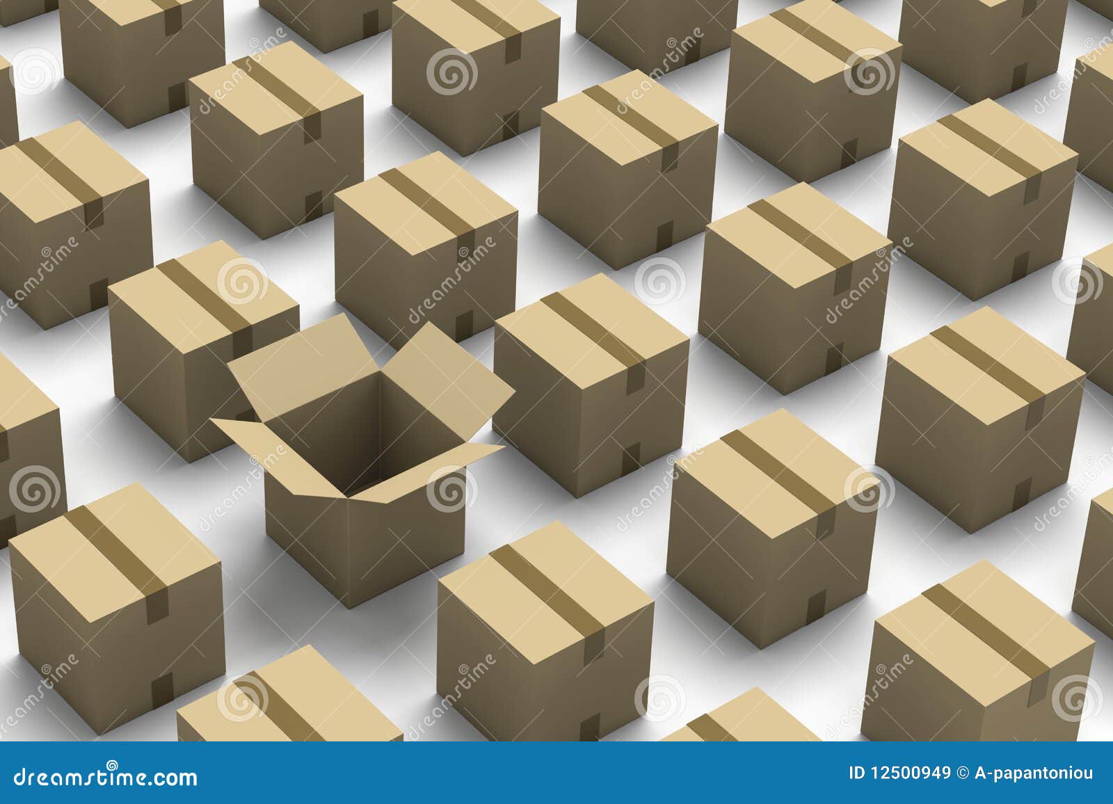 Carton Boxes stock illustration. Illustration of manufacture - 12500949