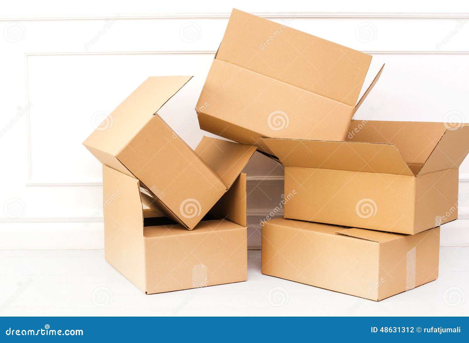 Carton boxes stock photo. Image of home, pack, packaging - 48631312