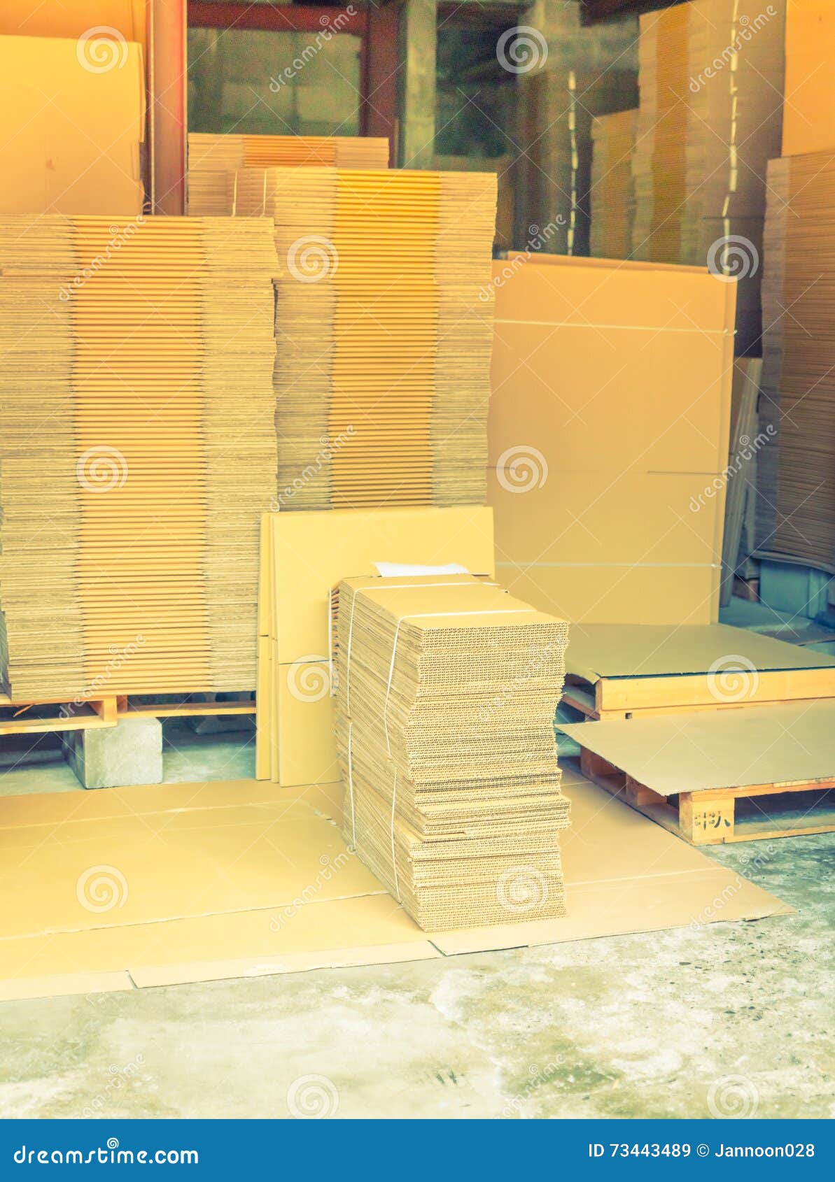 Carton Boxes Package before Assembly . ( Filtered Image Process Stock ...