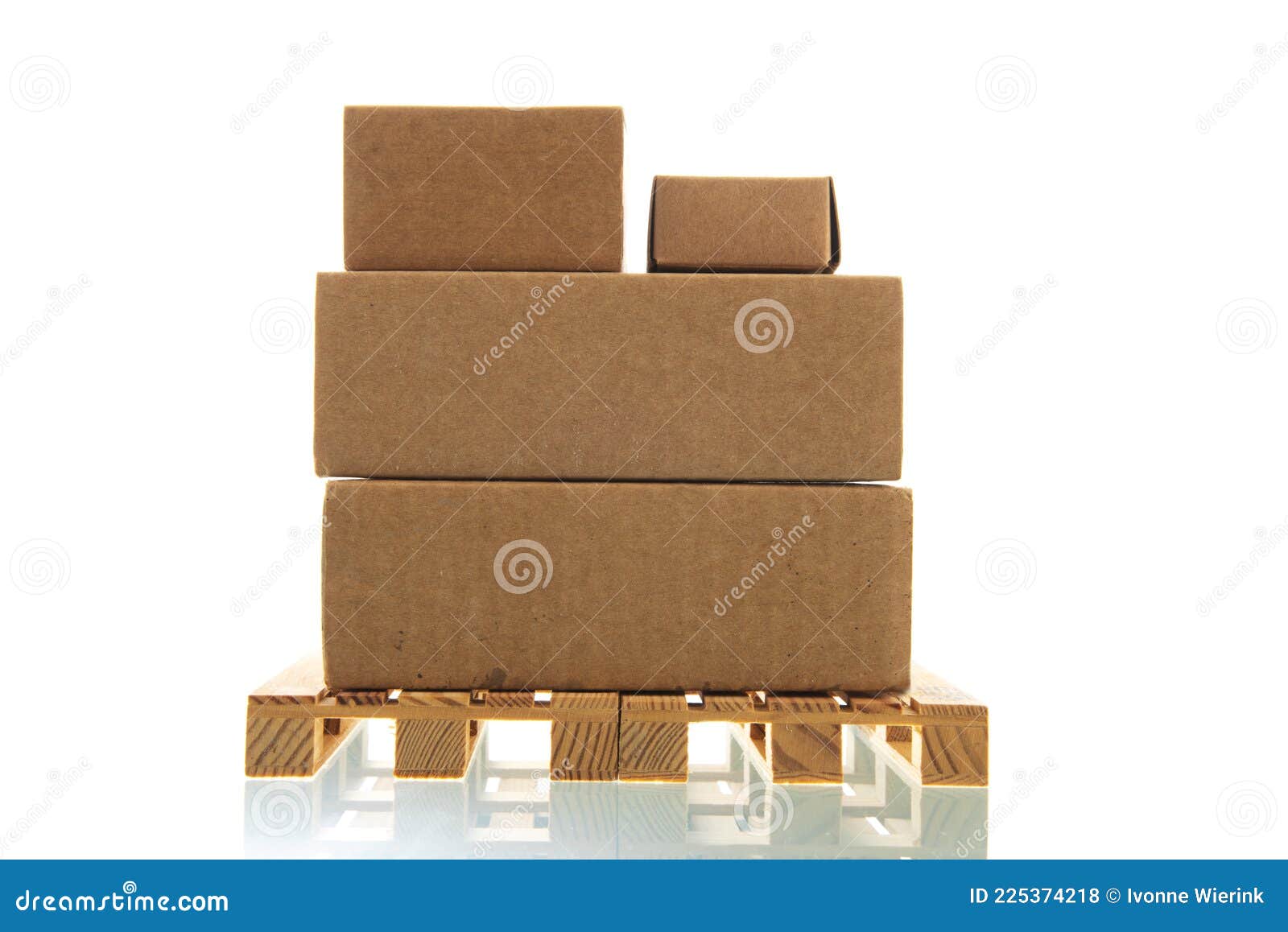 Carton boxes on pallet stock photo. Image of packaging - 225374218