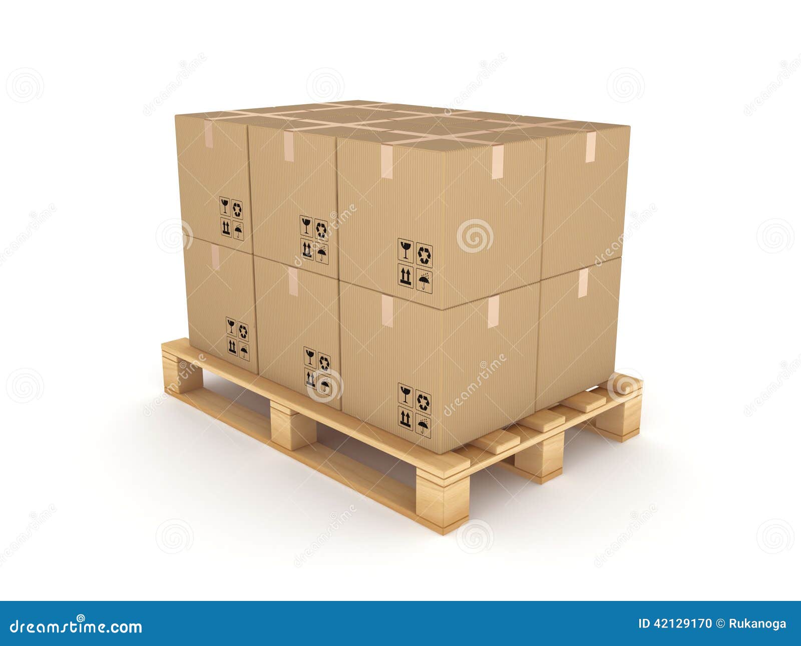 Carton Box On A Pallet. Royalty-Free Stock Photo | CartoonDealer.com ...