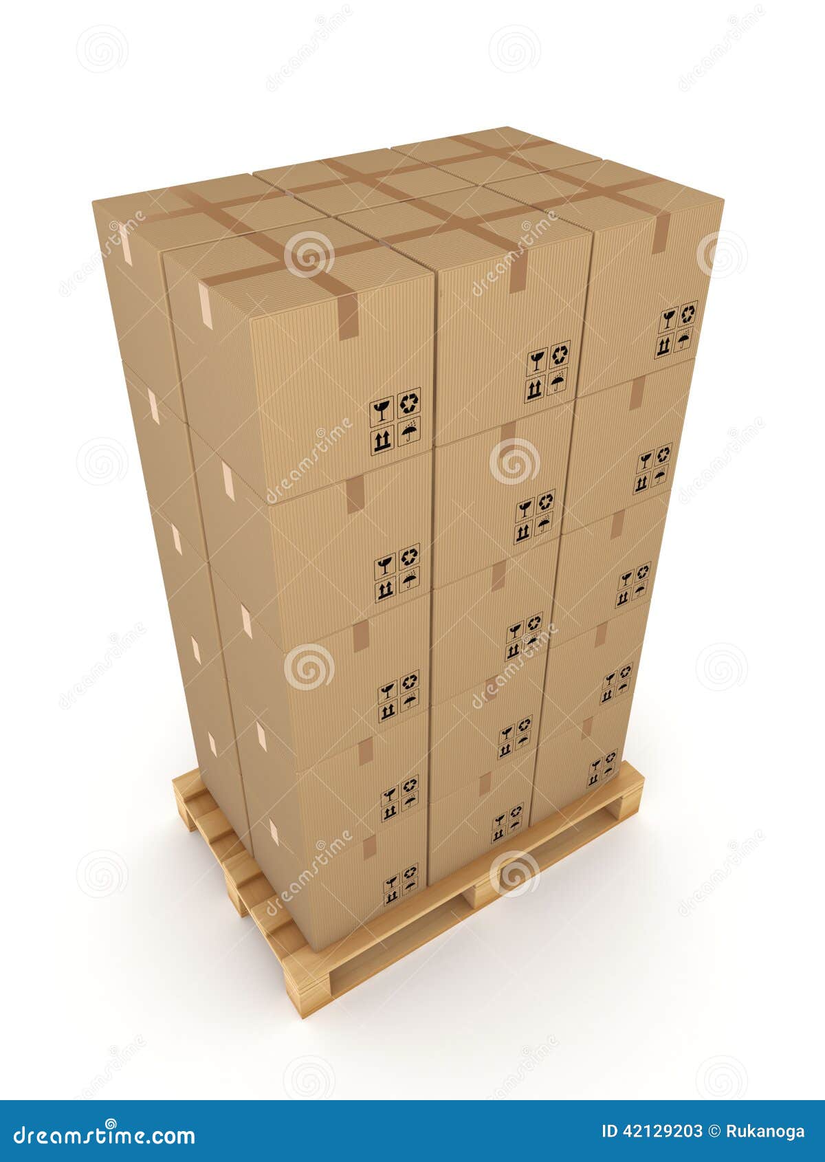 Carton Boxes On A Pallet. Royalty-Free Stock Photography ...