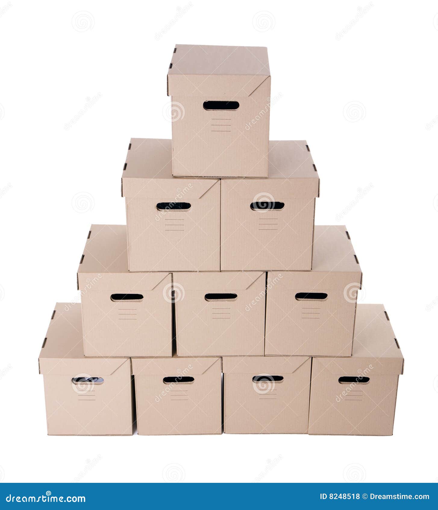 Carton Boxes Setting Stairs Stock Photo - Image of macro, packing: 8248518
