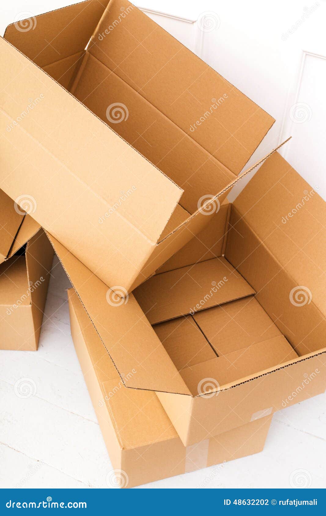 Carton boxes stock photo. Image of brown, details, delivery - 48632202