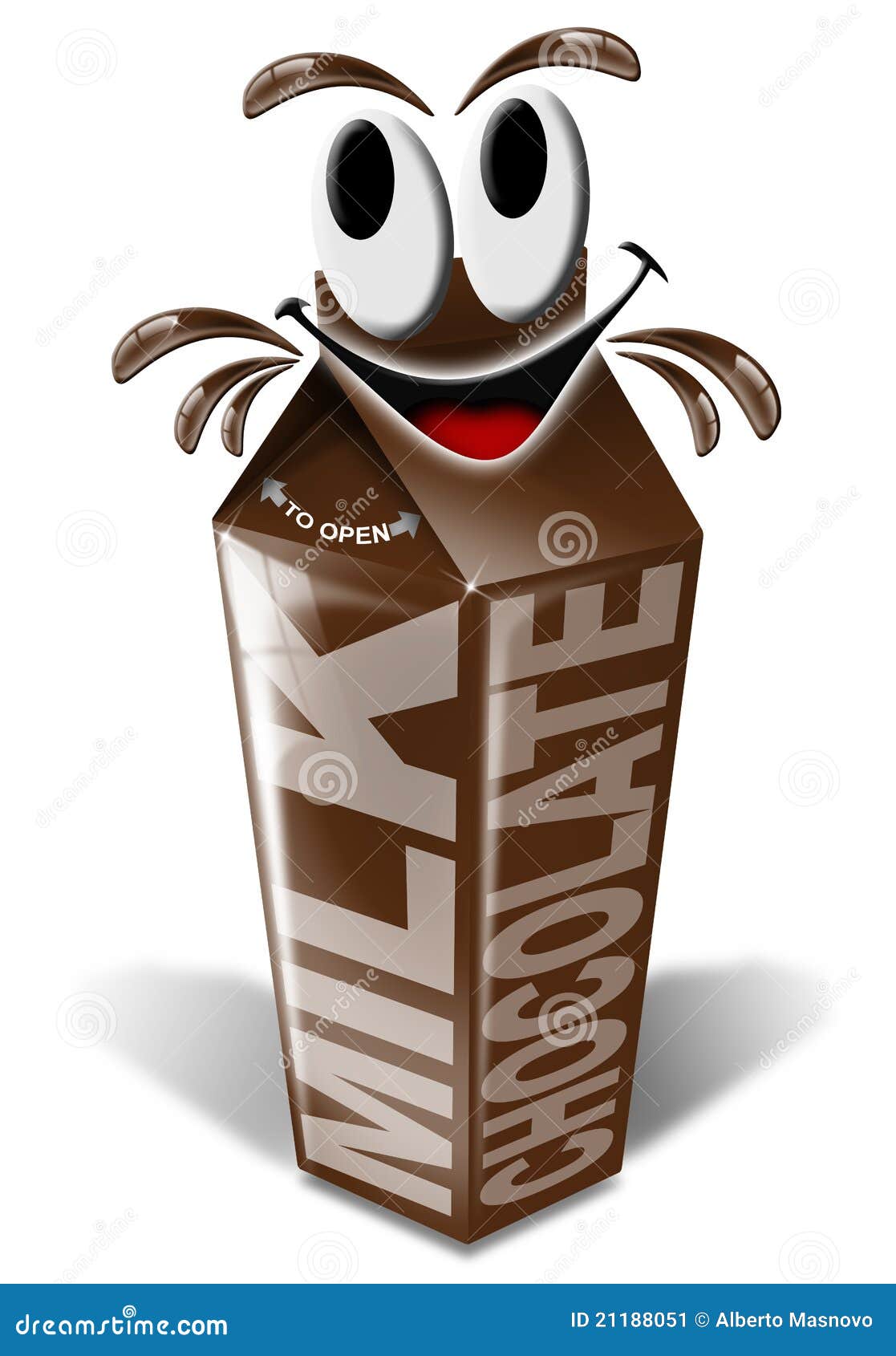 Carton and Cartoon Chocolate Milk Stock Illustration - Illustration of ...