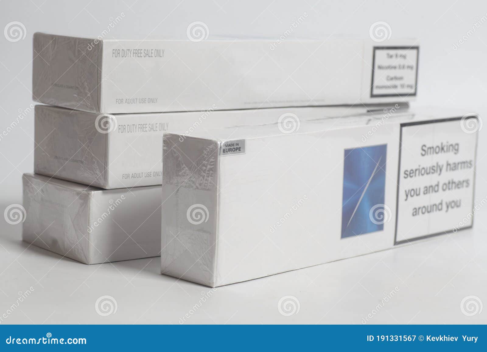 Carton of Cigarettes, on White Background Stock Image - Image of abuse ...