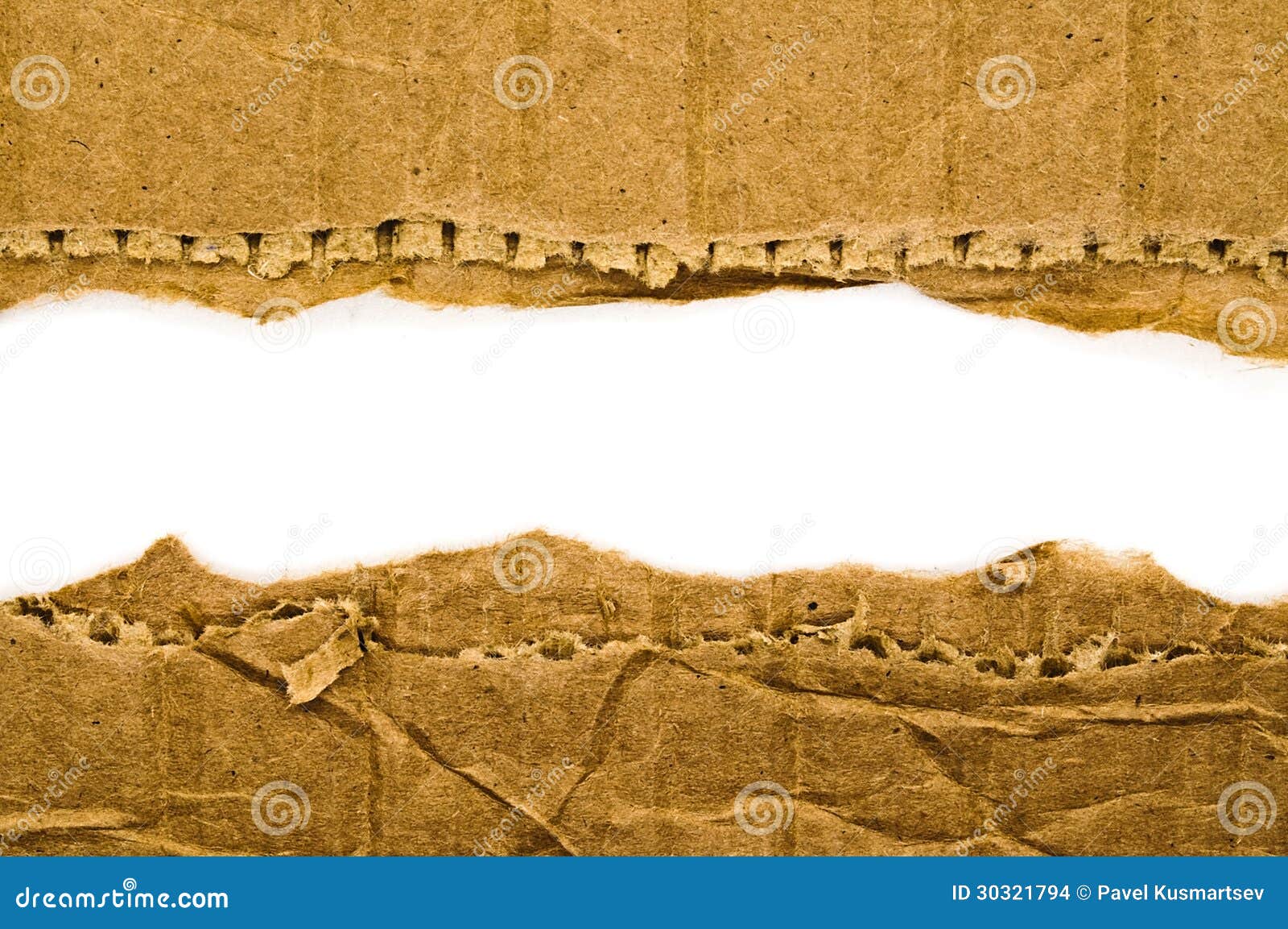 Carton déchiré photo stock. Image du âgé, blanc, conception - 30321794