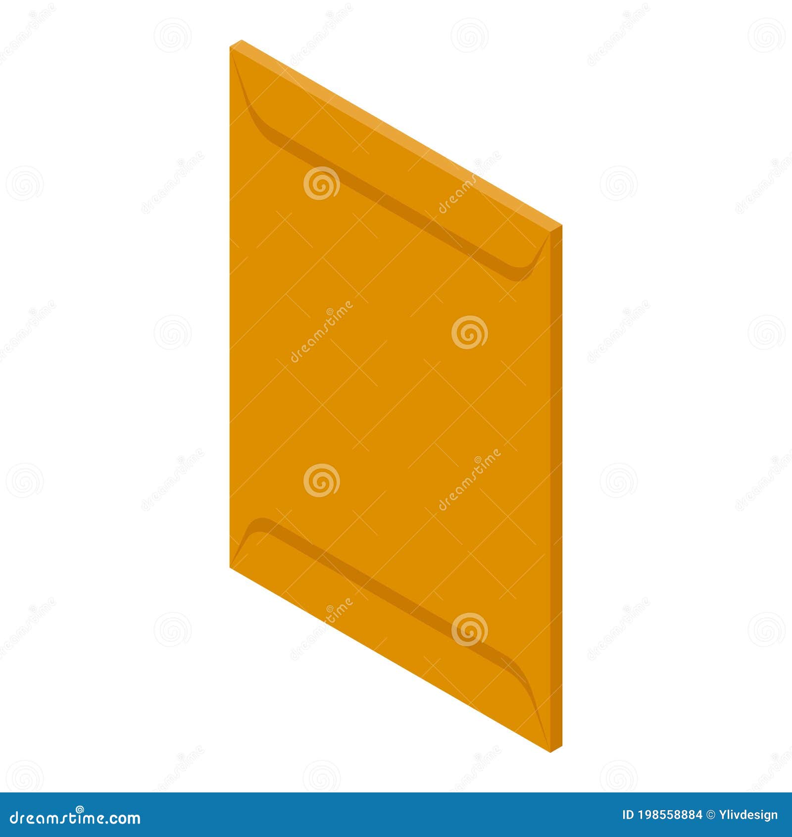 Carton Envelope Icon, Isometric Style Stock Vector - Illustration of ...