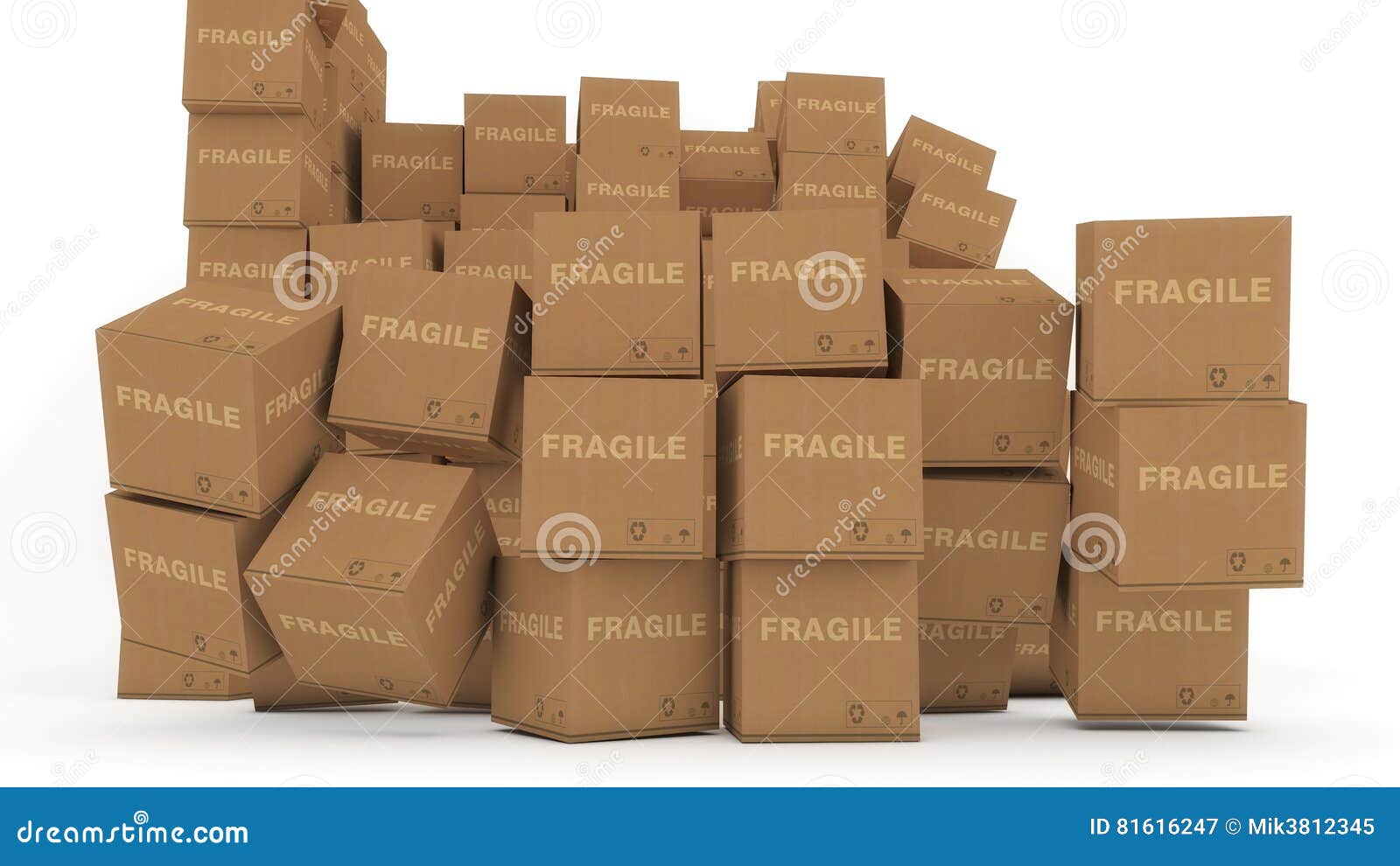 Carton fragile illustration stock. Illustration du blanc - 81616247