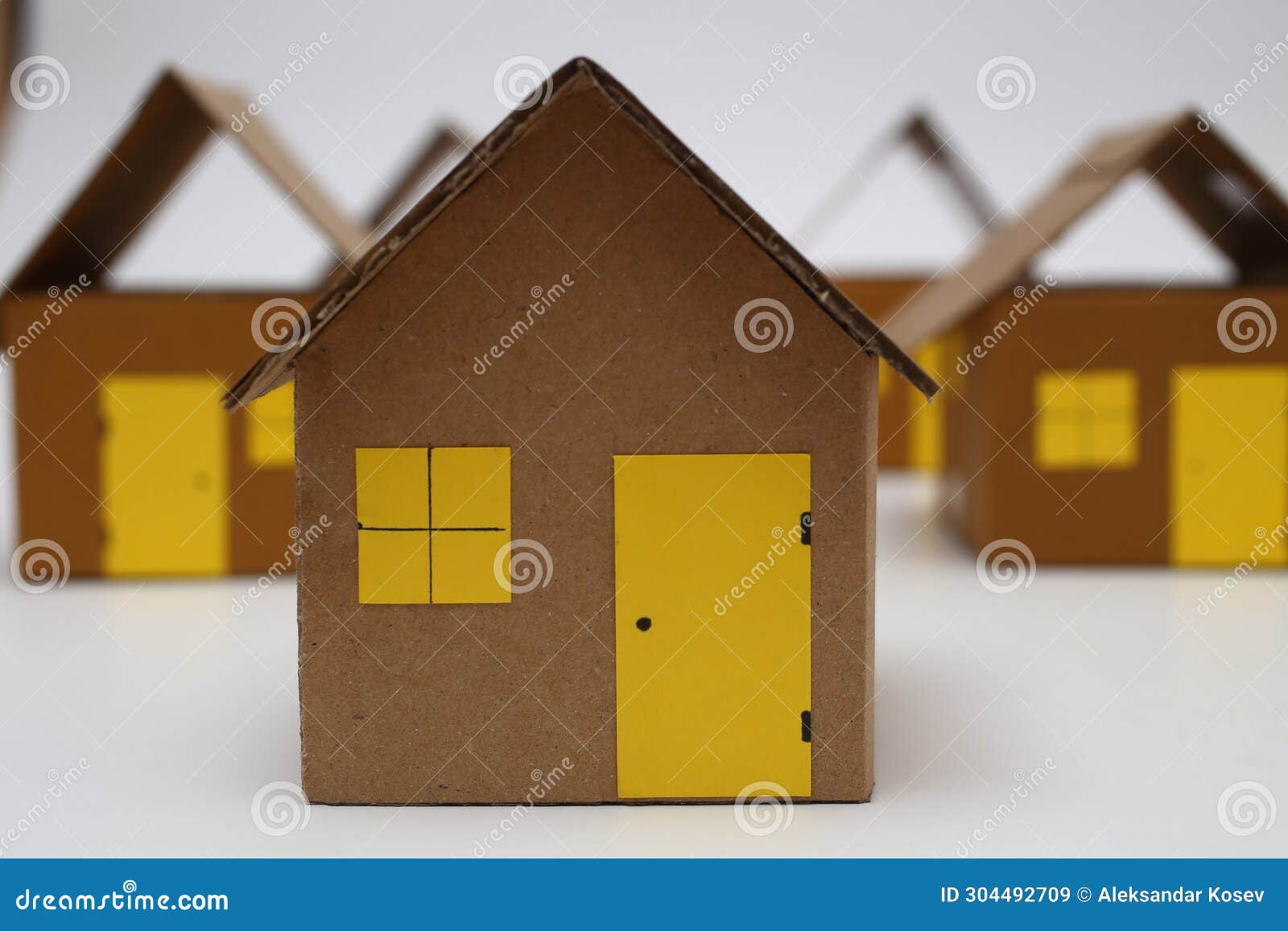 Carton house stock illustration. Illustration of hand - 304492709